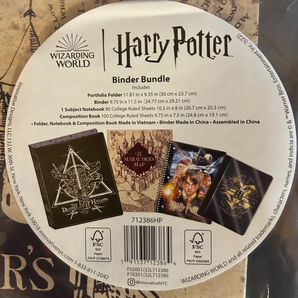 Warner Bros. | Office | Warner Bros Harry Potter Binder Bundle Back To ...